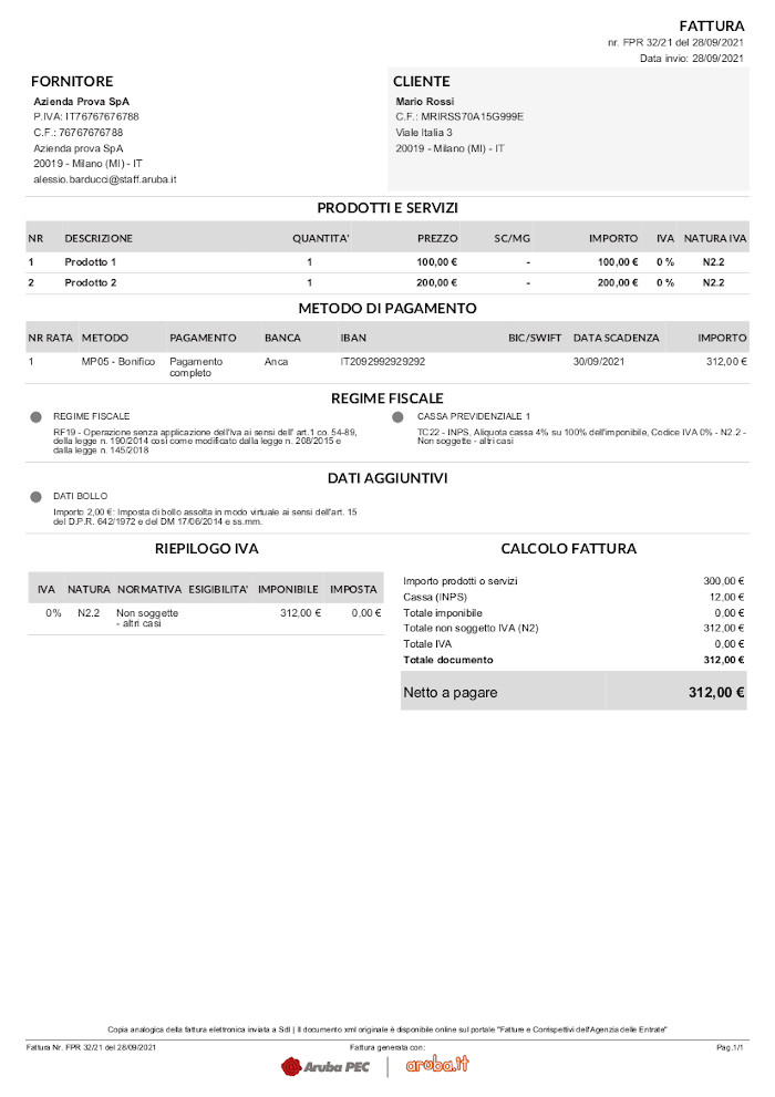 Forfettari: come compilare la fattura elettronica | Aruba Magazine